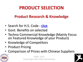 INTERNATIONAL MARKET SELECTION | PPSX