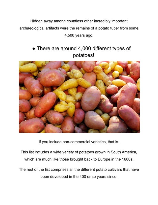10 profound facts about potatoes | PDF