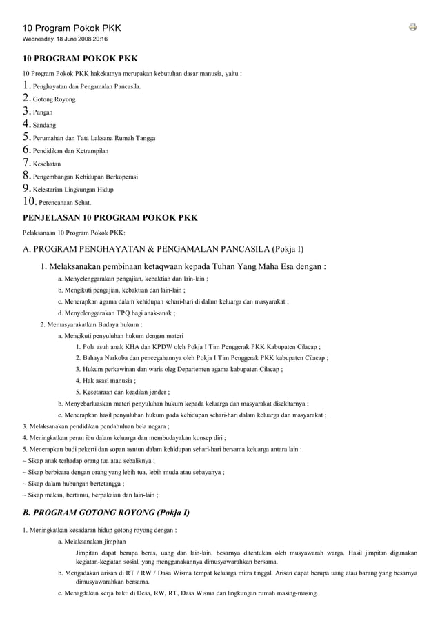 10 program pokok pkk | PDF