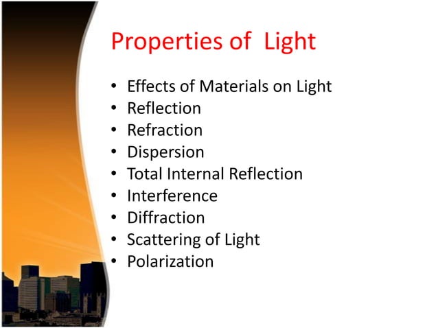 10 properties of light | PPTX | Physics | Science