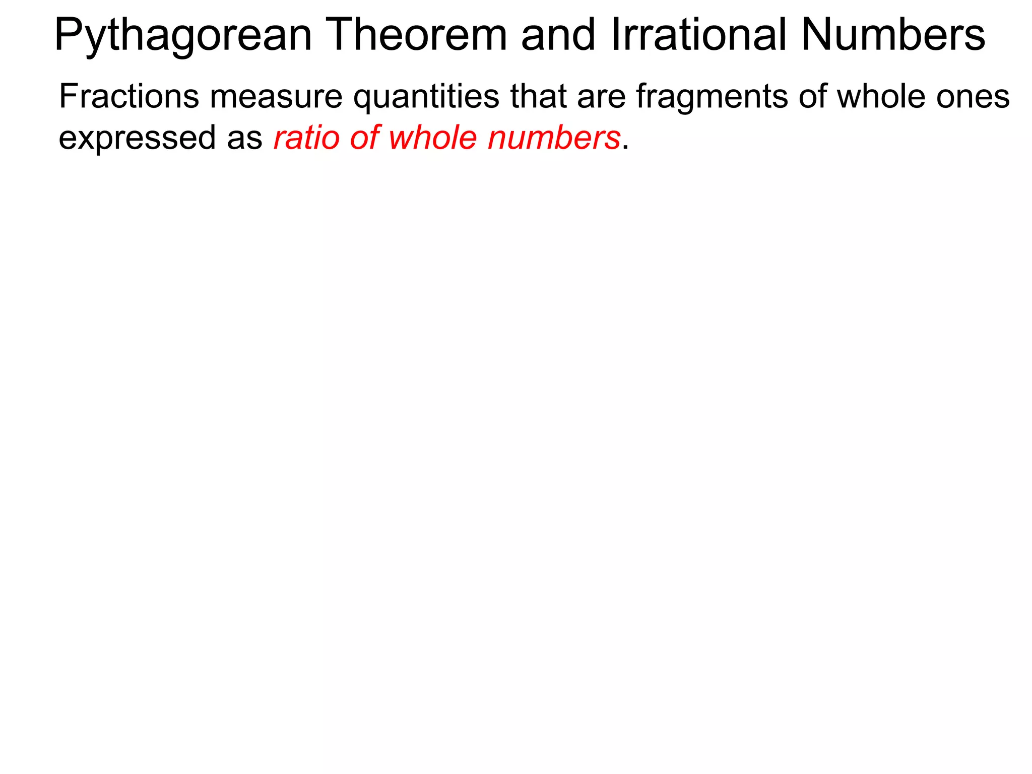 10 pythagorean theorem, square roots and irrational numbers | PPTX