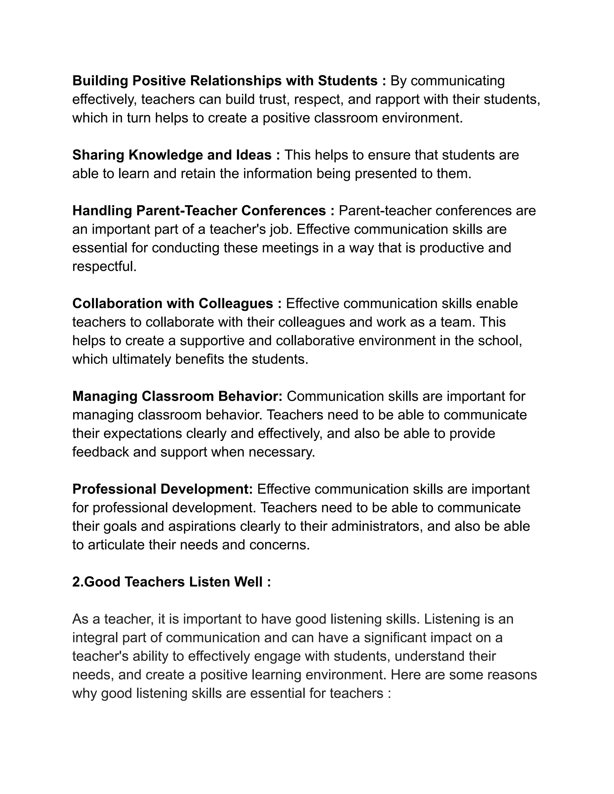 10 Qualities of a Good Teacher | PDF