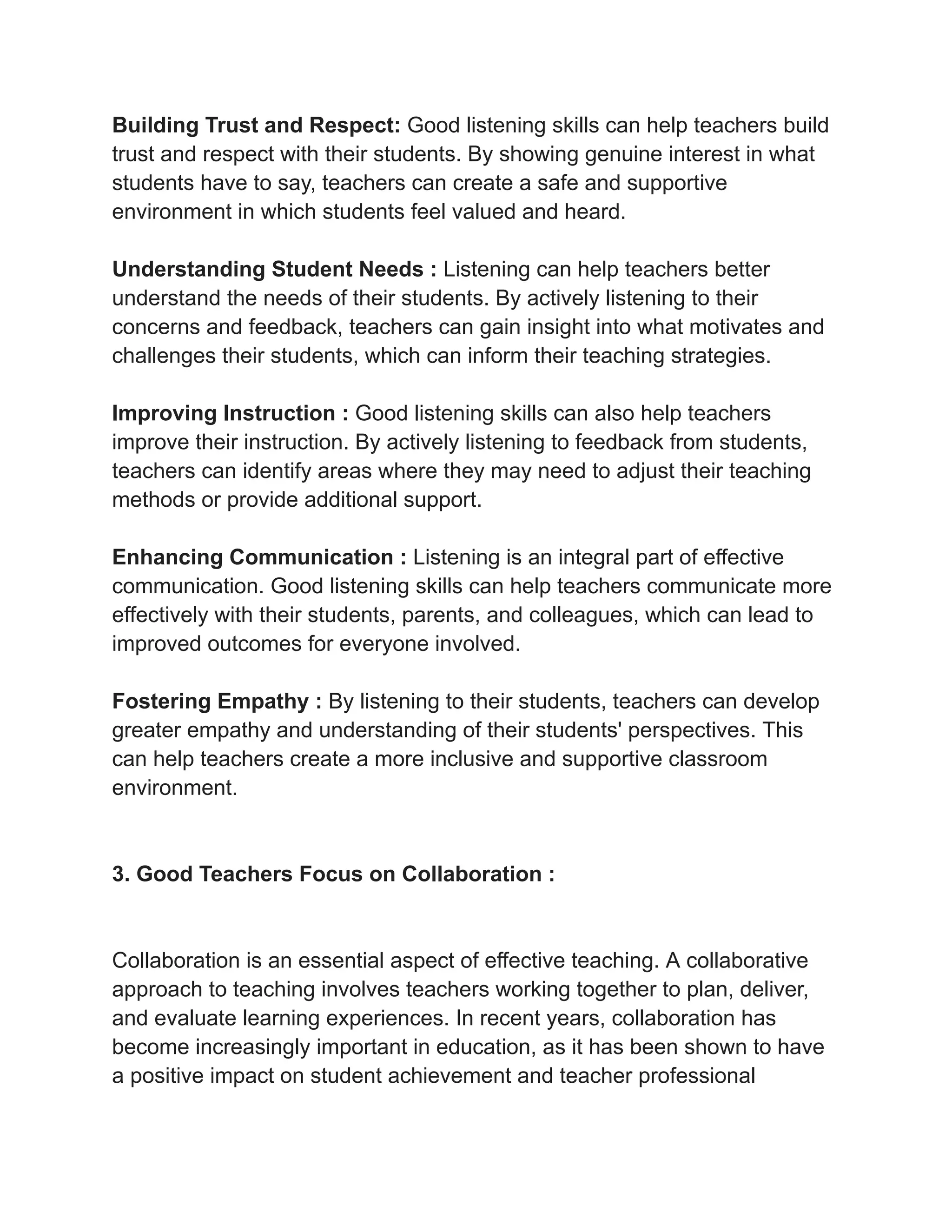 10 Qualities of a Good Teacher | PDF