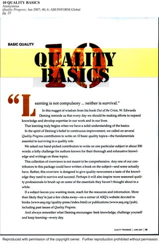 10 QUALITY BASICS.pdf | Law
