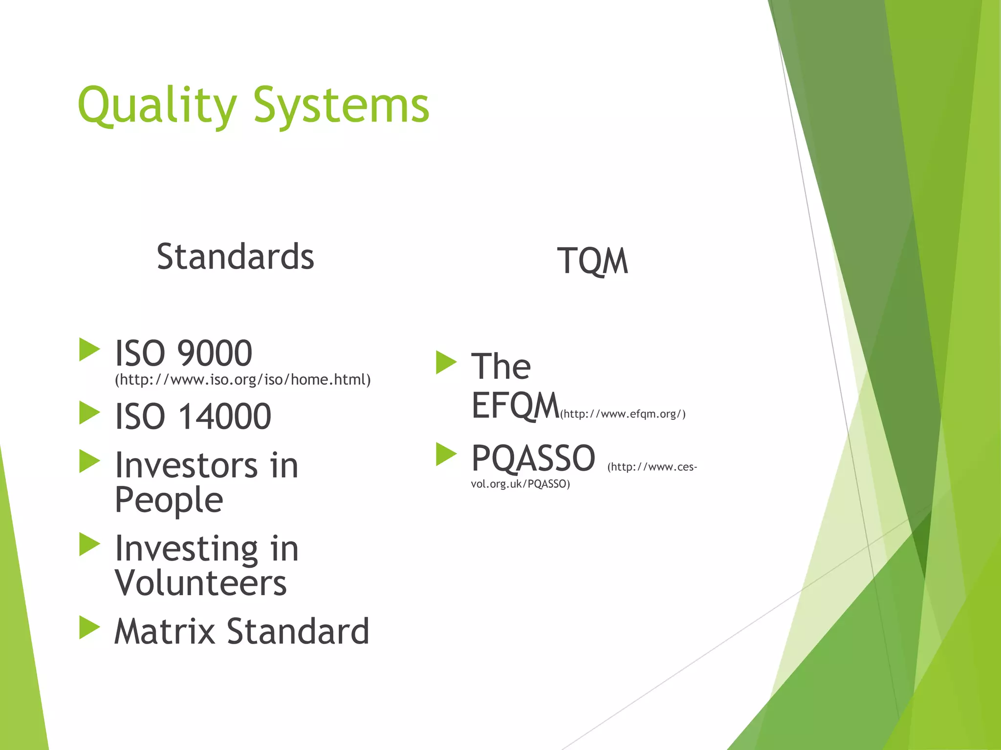 QUALITY STANDARDS | PPT