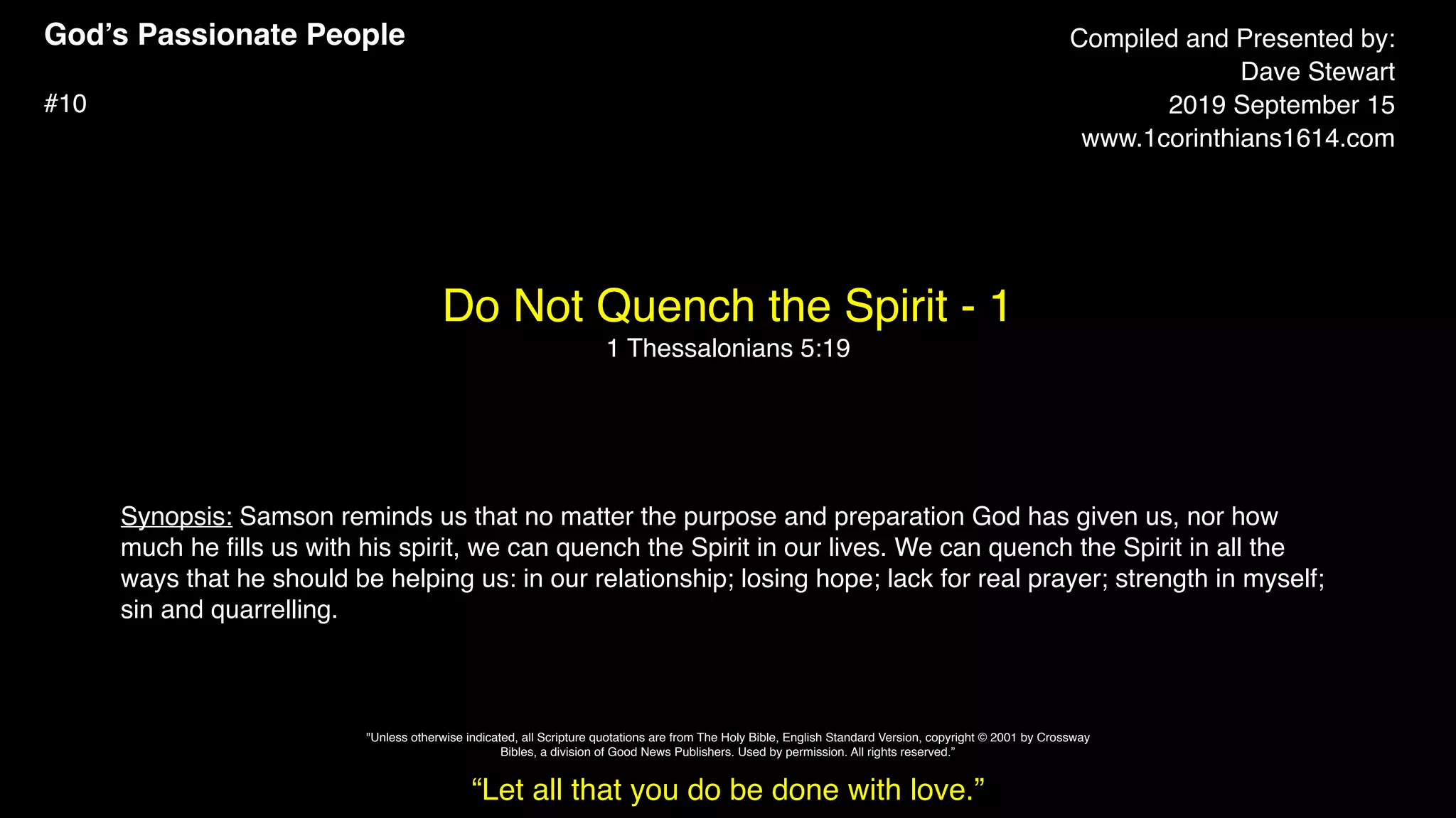 Do Not Quench the Spirit - 1 | PDF