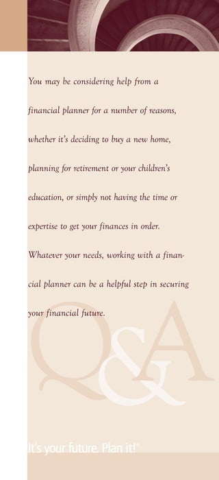 10 Questions to Ask when Choosing a Financial Planner | PDF