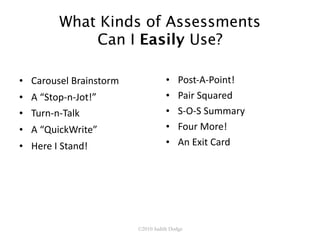 10 quick formative assessments | PPT