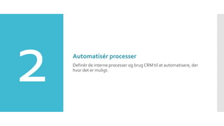 10 råd til en succesfuld CRM implementering | PPT