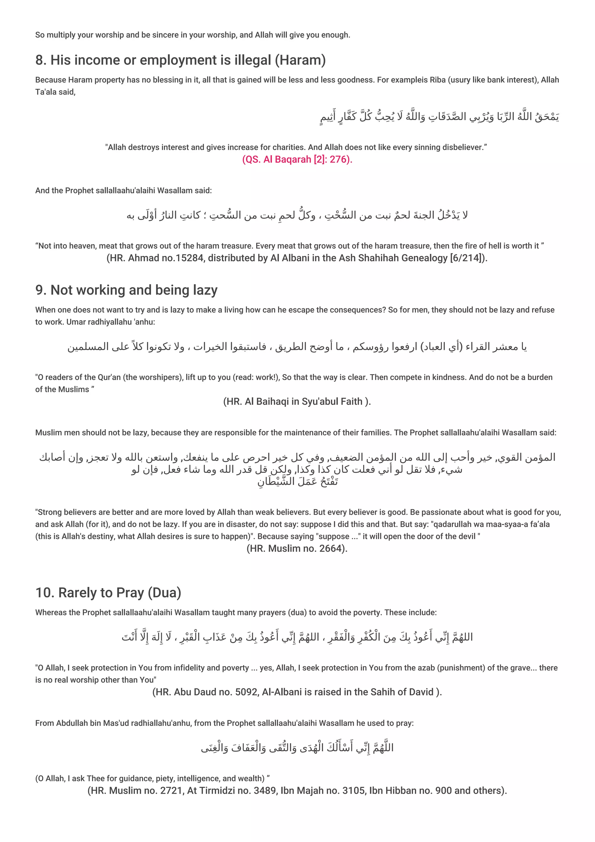 10 reasons for always feeling poor, poverty and needy | PDF