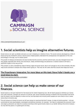 10 reasons for social science | PDF