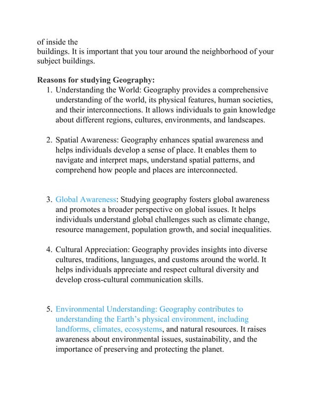 10 Reasons for studying Geography updated 2023 document 8.docx