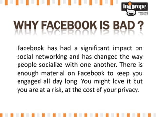 Reasons Social Media is Bad. | PPT