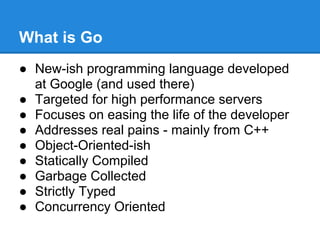 10 reasons to be excited about go | PPT