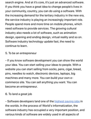 10 reasons to learn software development | PDF