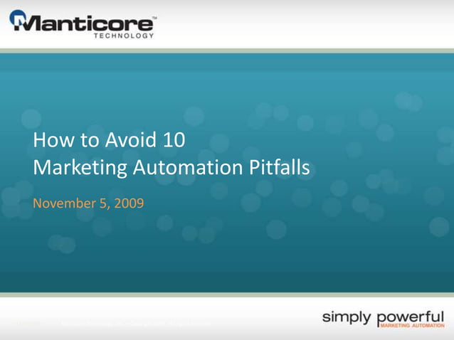 10 Reasons Why Marketing Automation Fails | PPT