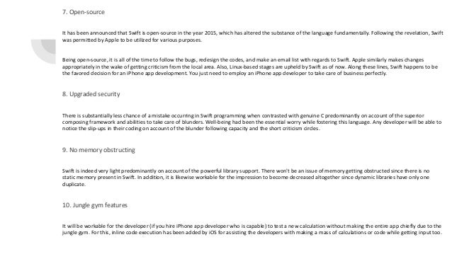 10 reasons why swift is best for i os app development | PPT
