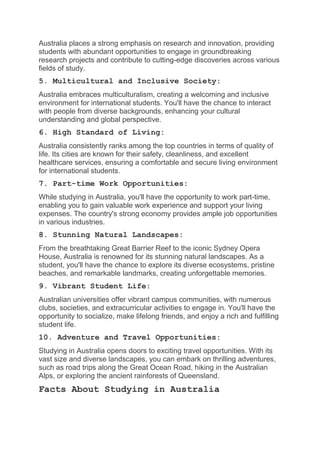 10 Reasons Why You Should Study Abroad in Australia.docx