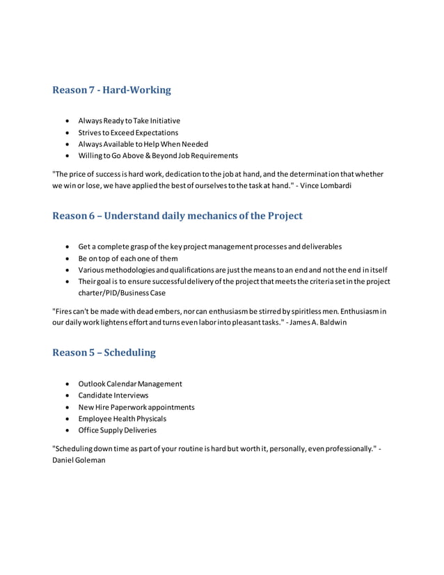 10 reasons you should hire me | PDF