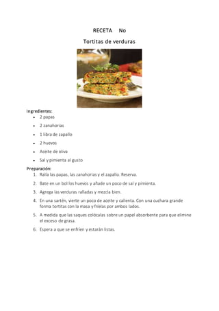 10 recetas | DOCX