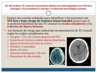 Recomendaciones "No Hacer" en urgencias (por María Aliaga) | PDF