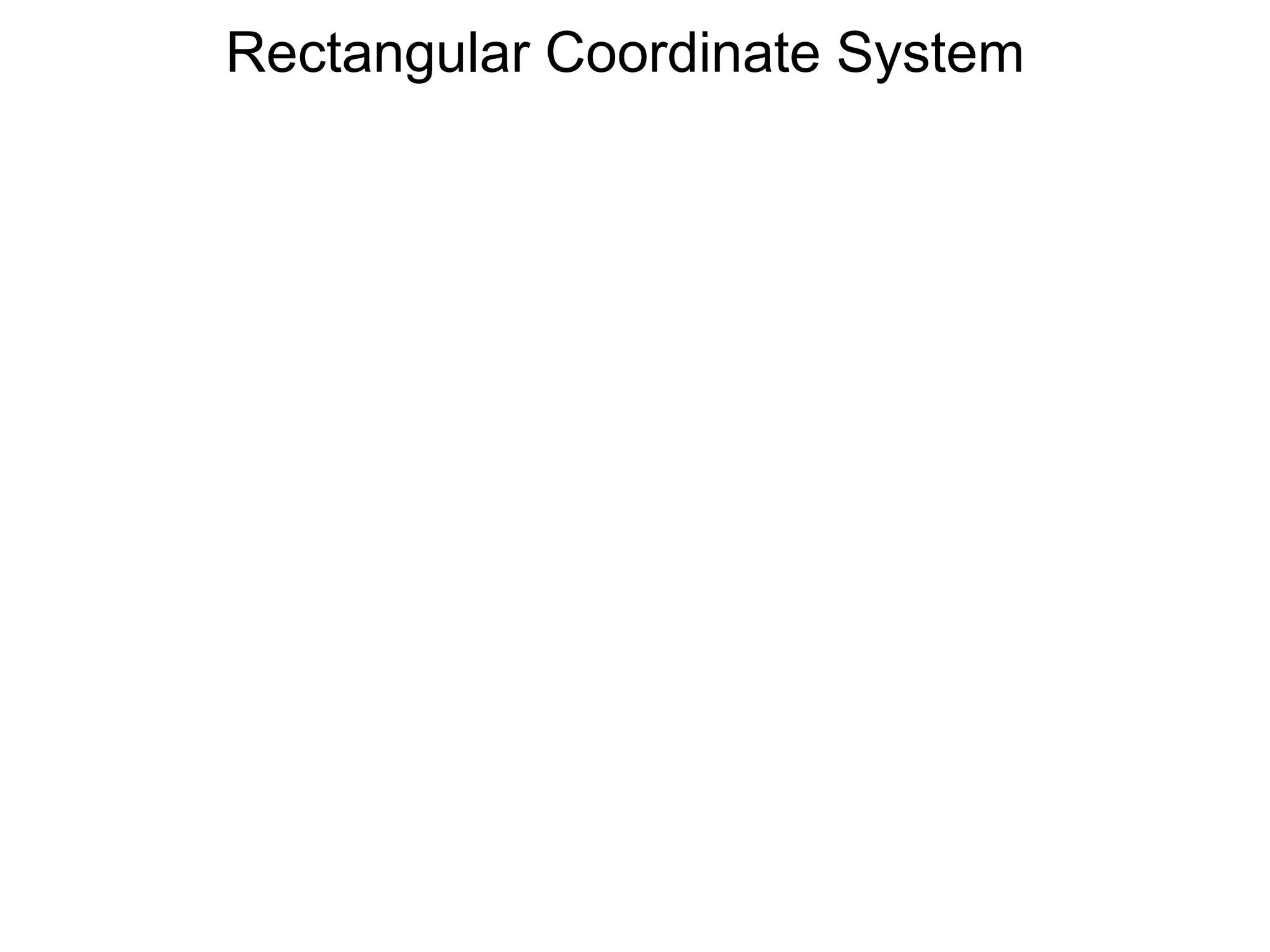 10 Rectangular Coordinate System X Ppt