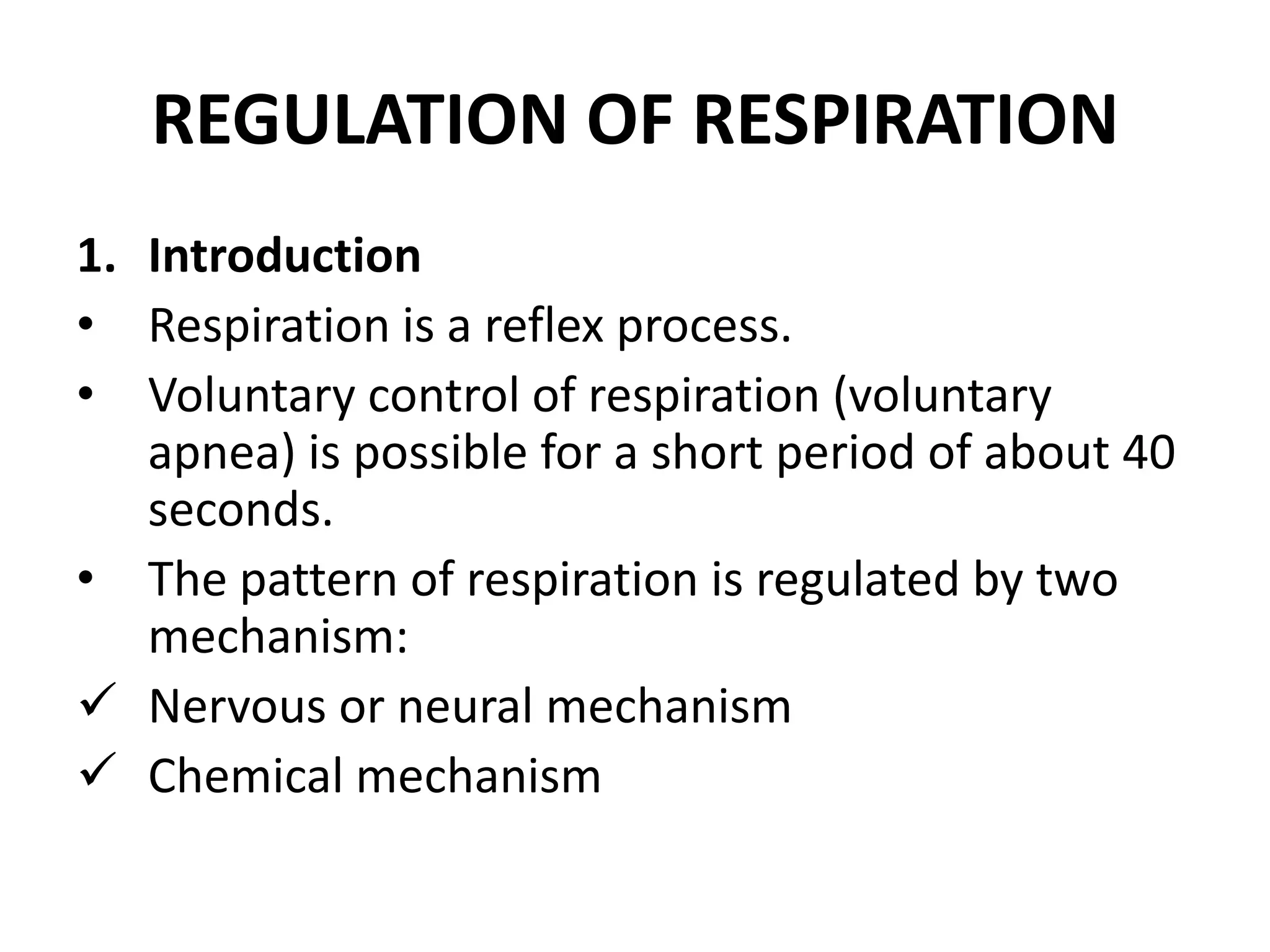 10 regulation and 11 . disturbances of respiration | PPTX