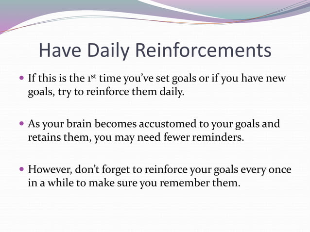 Reinforce your goals | PPTX