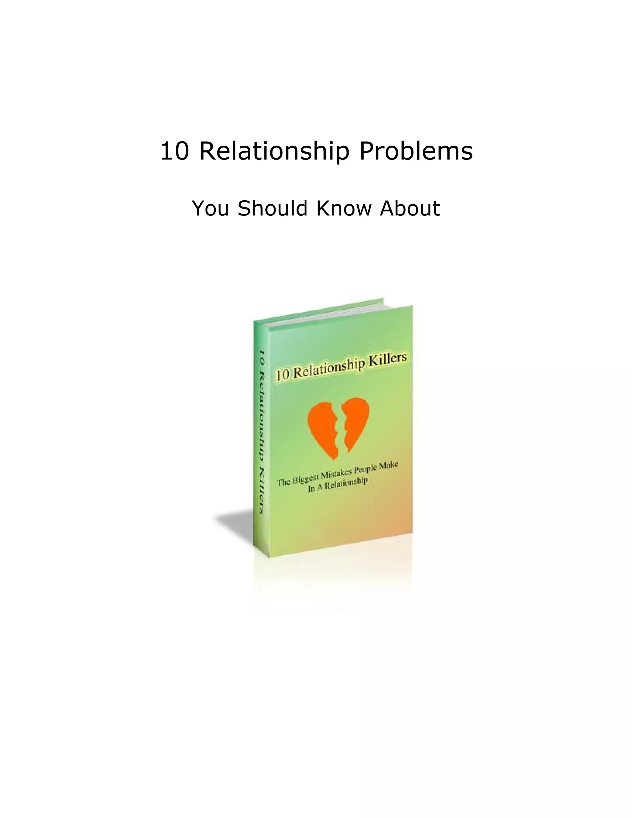 10 Relationship Problems You Should Know About | PDF
