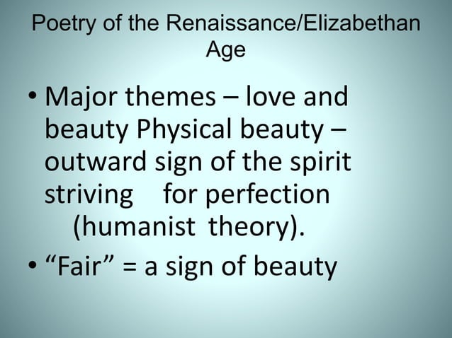 Renaissance Period Literature | PPTX | Poetry | Books and Literature