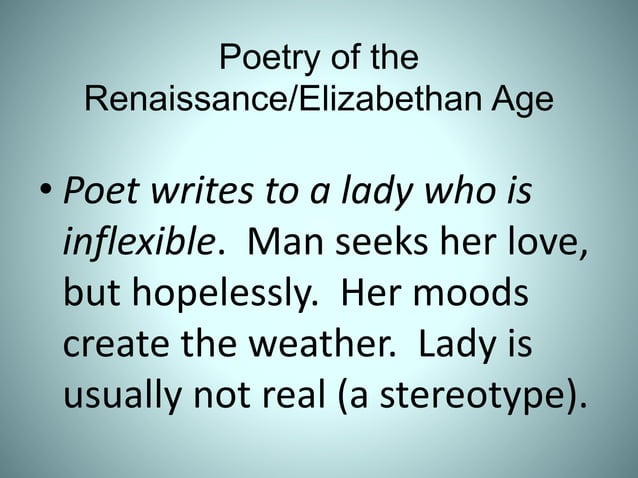 Renaissance Period Literature | PPTX | Poetry | Books and Literature