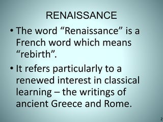 Renaissance Literature Powerpoint