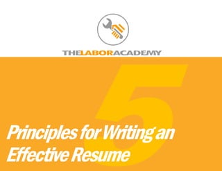 5 Principles for Writing an Effective Resume | PPT