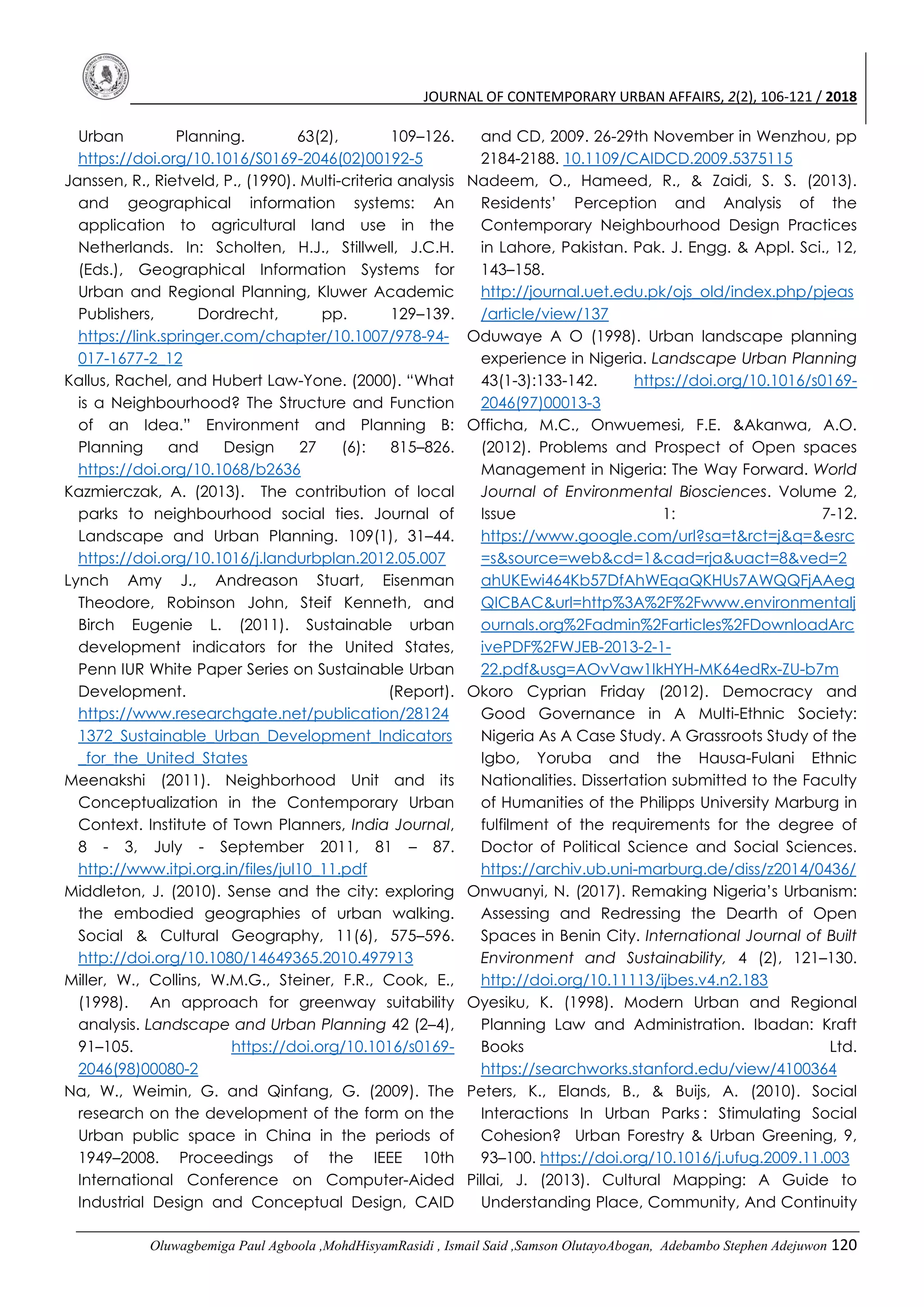 Morphological and GIS-based land use Analysis: A Critical Exploration of a Rural Neighborhood ...