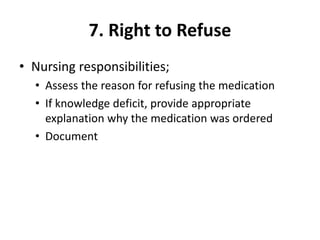 10 Rights of medication administration NUHS | PPTX