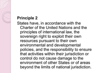 10 rio declaration on environment and development | PPTX