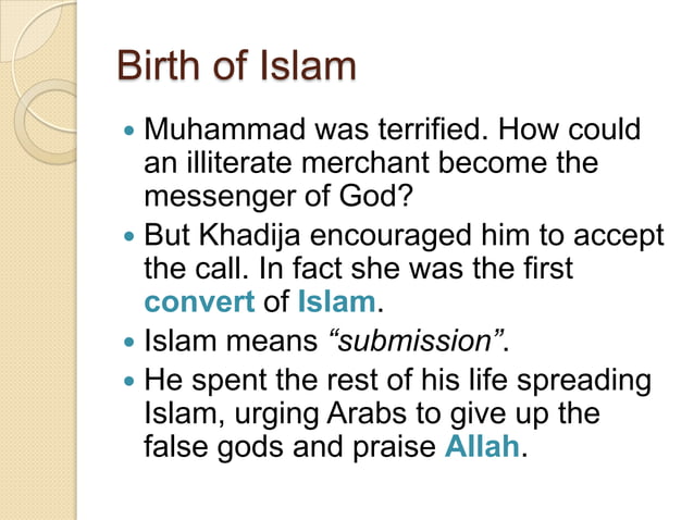 Rise of Islam I: The Prophet | PPT