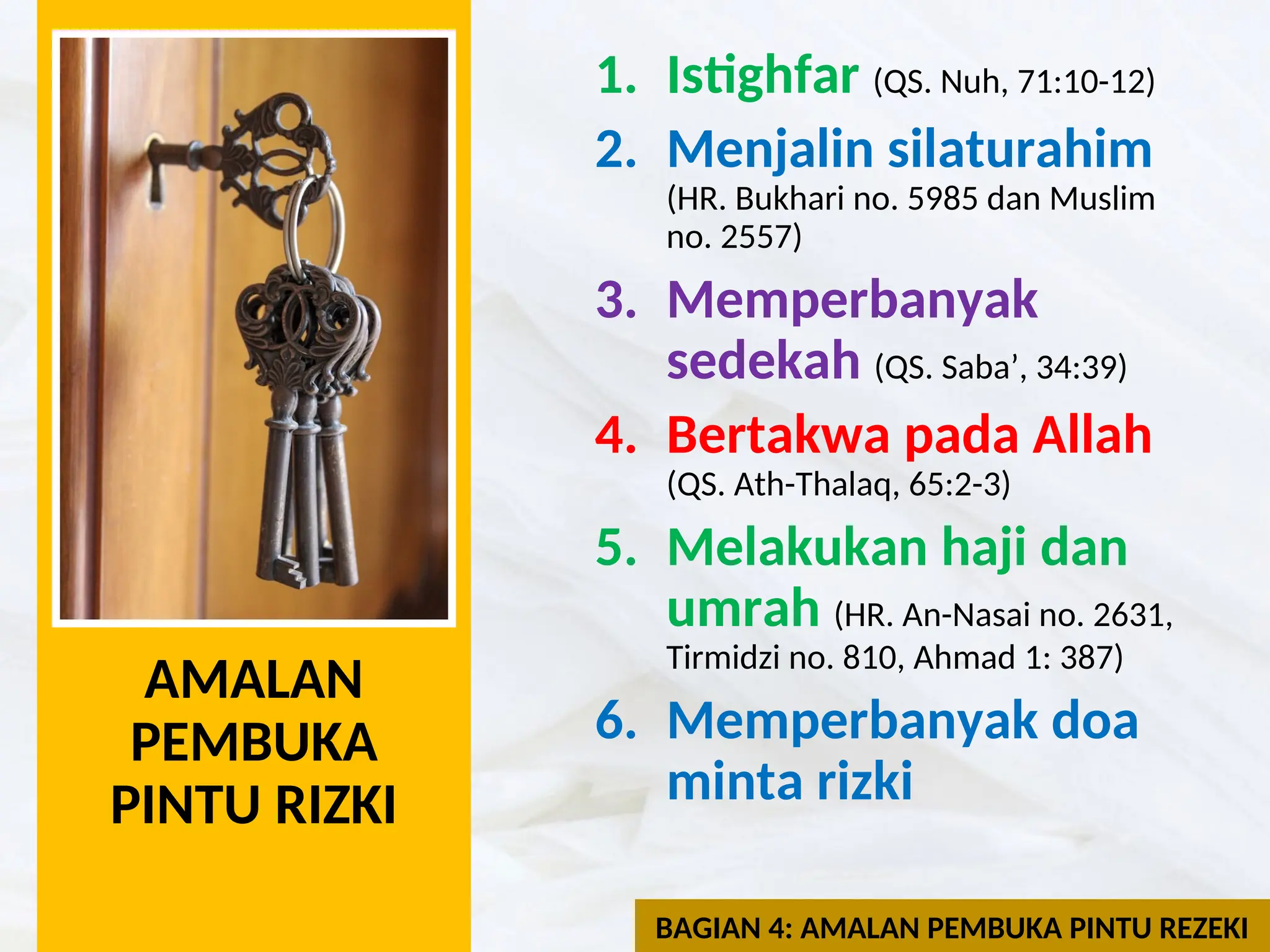 10 Rizki, Keyakinan dan Amalan Yang Paling Berharga | PPT