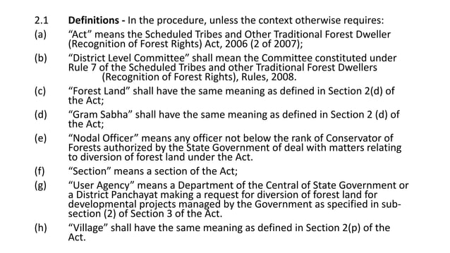 10 . "Forest Clearance" under Forest (Conservation Act, 1980 and ...