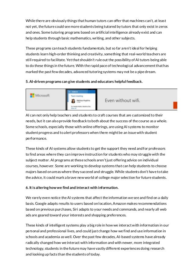 10 roles for ai in education