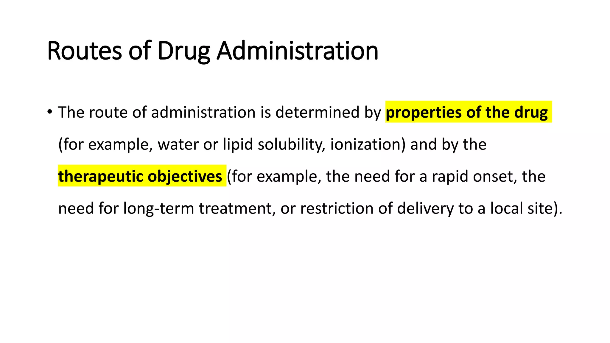 Routes of Drug Administration | PPTX