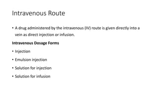 Routes of Drug Administration | PPTX