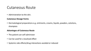 Routes of Drug Administration | PPTX