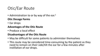 Routes of Drug Administration | PPTX