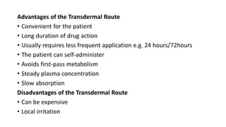 Routes of Drug Administration | PPTX
