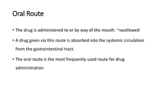 Routes of Drug Administration | PPTX