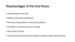Routes of Drug Administration | PPTX