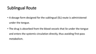 Routes of Drug Administration | PPTX