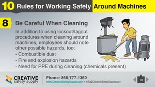 10 Rules for Working Safely Around Machines | PDF