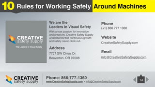 10 Rules for Working Safely Around Machines | PDF